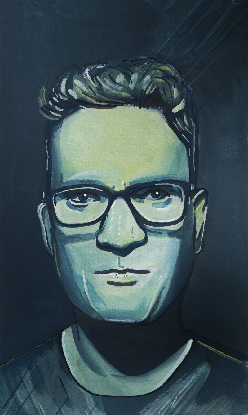 Step By Step Portrait Painting Process - Haydn Symons Illustration