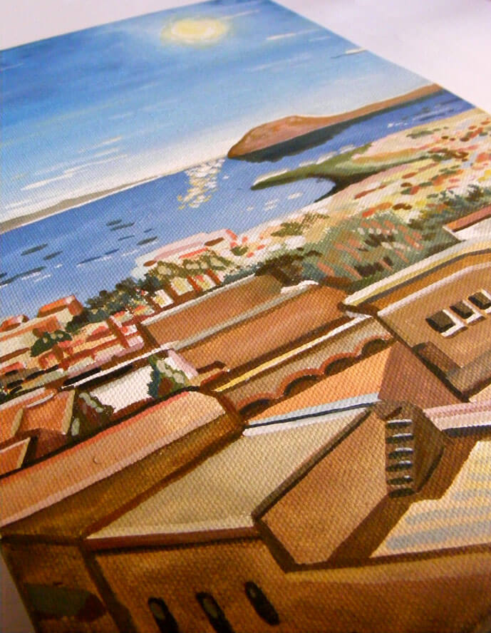 Landscape Canvas Painting - Haydn Symons Illustration