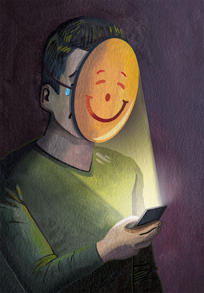 Social Media Reality Illustration Series - Haydn Symons Illustration
