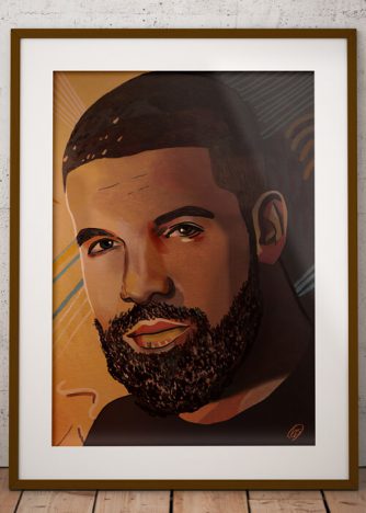Drake Portrait Art Print - Haydn Symons Illustration