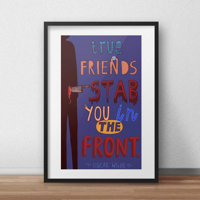 True Friends Stab you in the Front - Haydn Symons Illustration